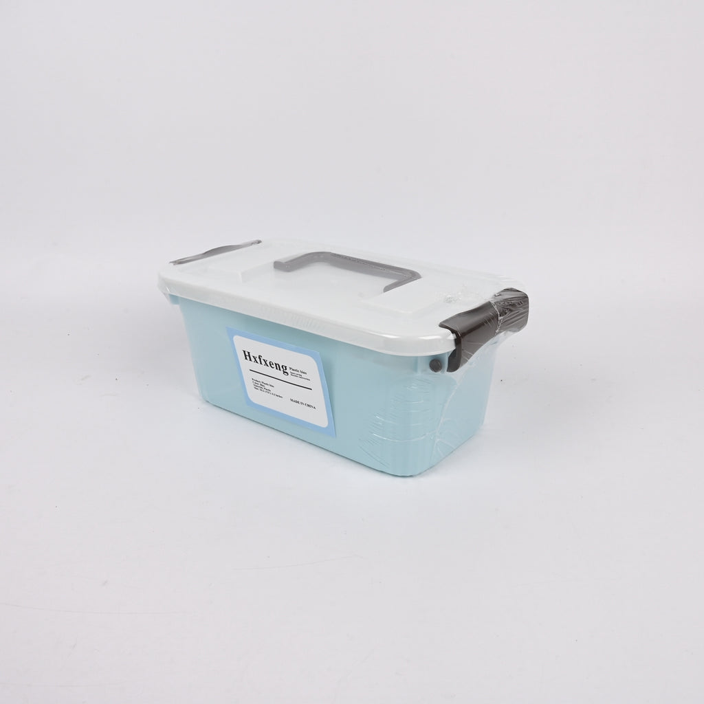Hxfxeng Sky Blue Mini Plastic Bins Stackable Small Storage Containers ...